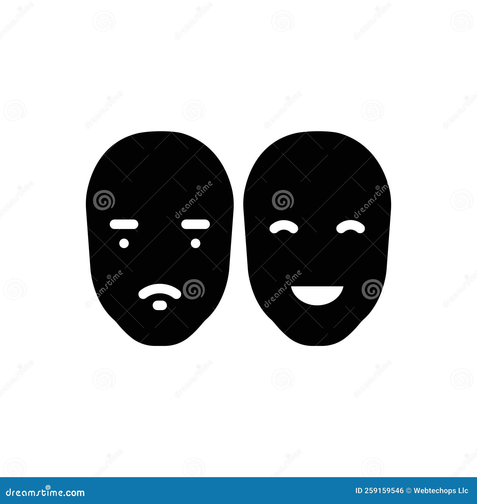 Black Solid Icon for Faces, Countenance and Visage Stock Vector ...