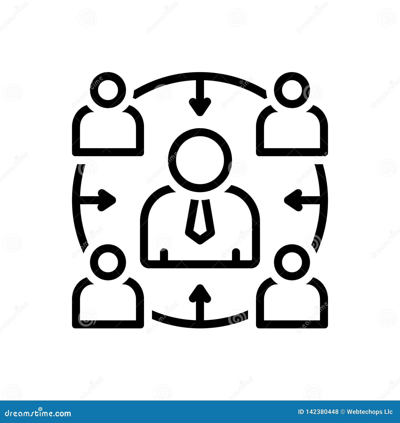 Facilitator Line Icon, Outline Symbol, Vector Illustration, Concept ...