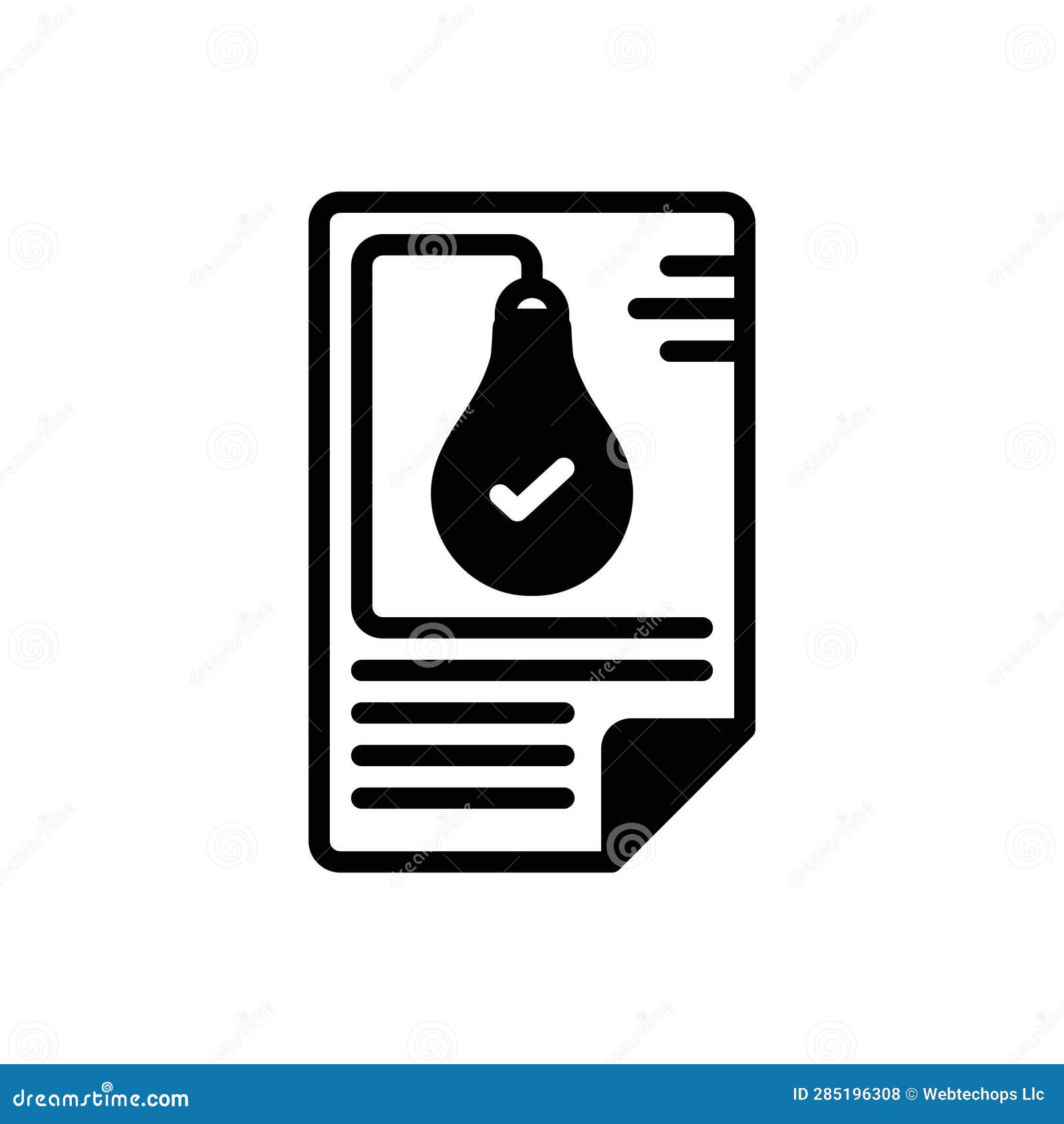 Black Solid Icon for Facts, Clue and Idea Stock Vector - Illustration of logo, shape: 285196308