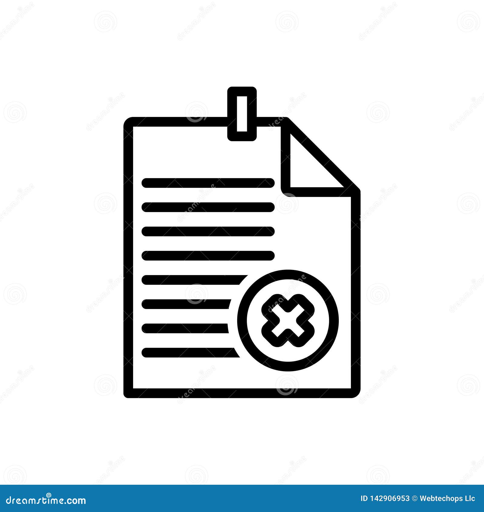 Black Line Icon for Fail, Failure and Hoodoo Stock Illustration ...