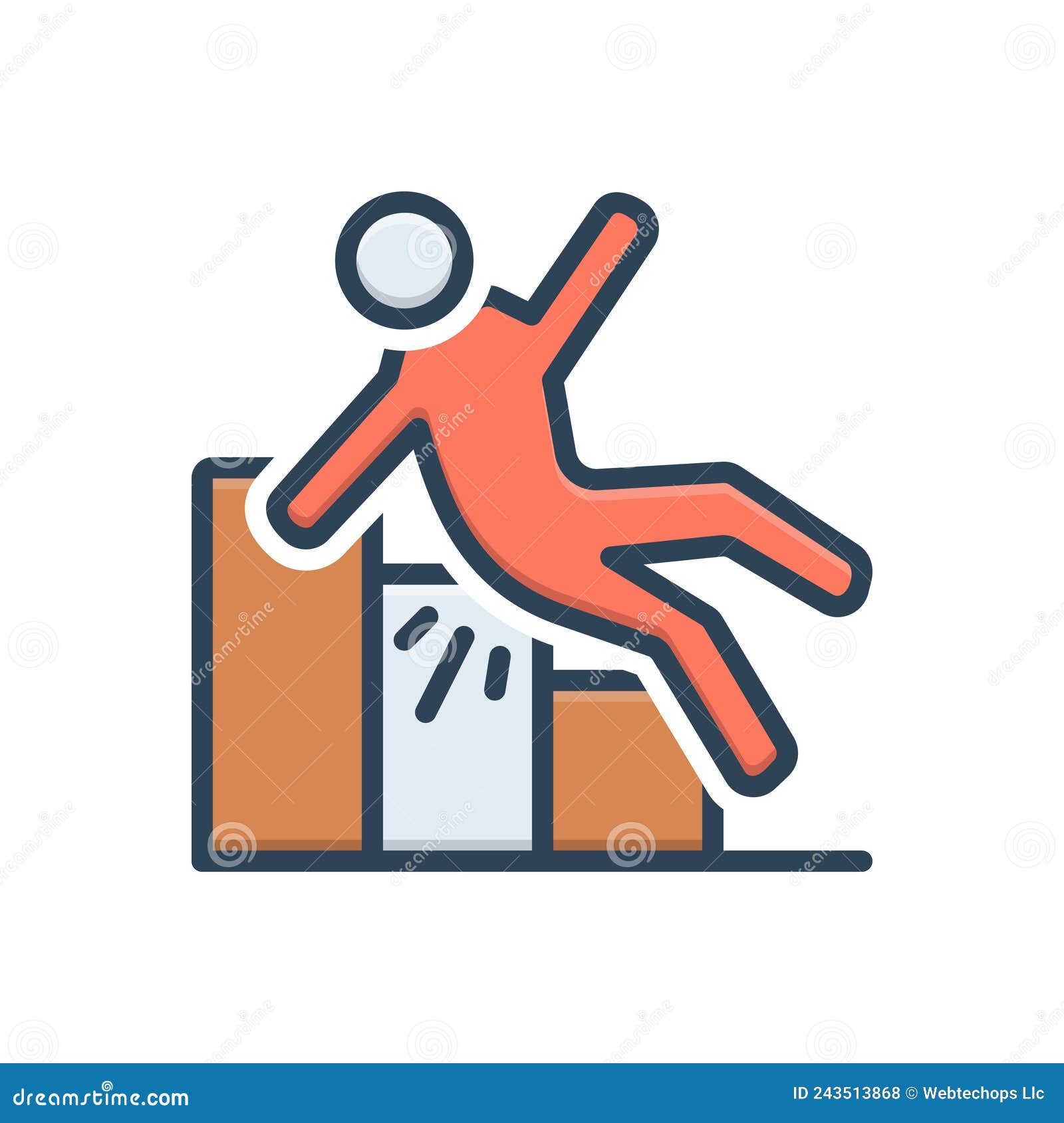 Fall And Downfall Of Chart And Diagram Cartoon Vector | CartoonDealer ...