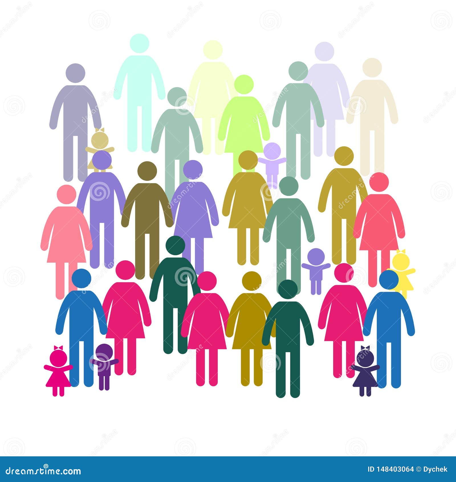 Icon Fans, Spectators, Crowds. Simple Flat Vector Illustration. Web ...