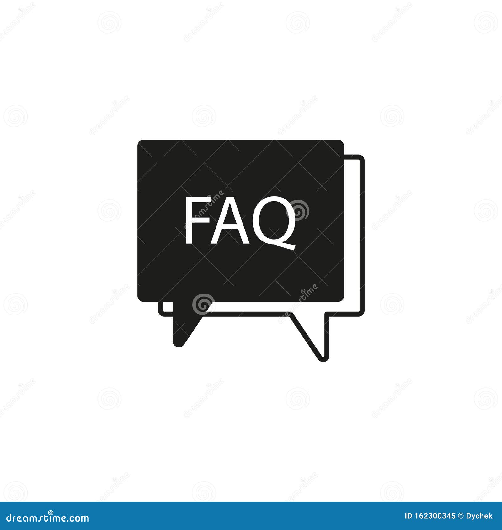 Icon FAQ, the Help Character. Simple Vector Illustration. Stock Vector ...
