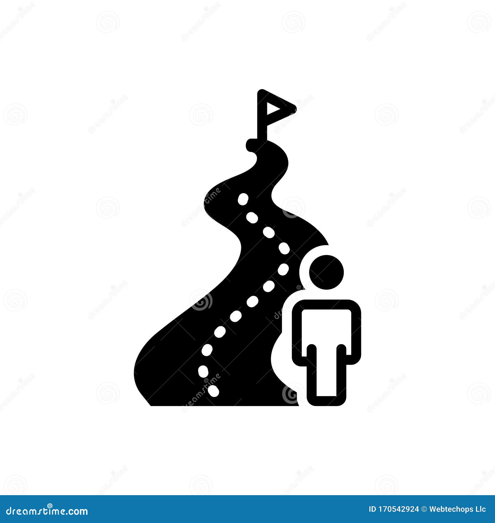 Black Solid Icon for Far, Distant and Faraway Stock Vector ...