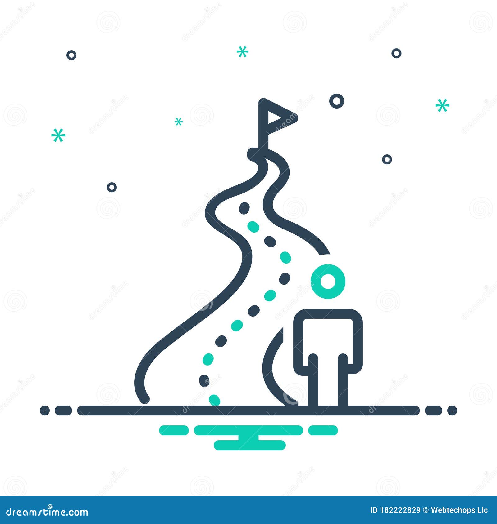 Mix Icon for Far, Distant and Faraway Stock Vector - Illustration of ...