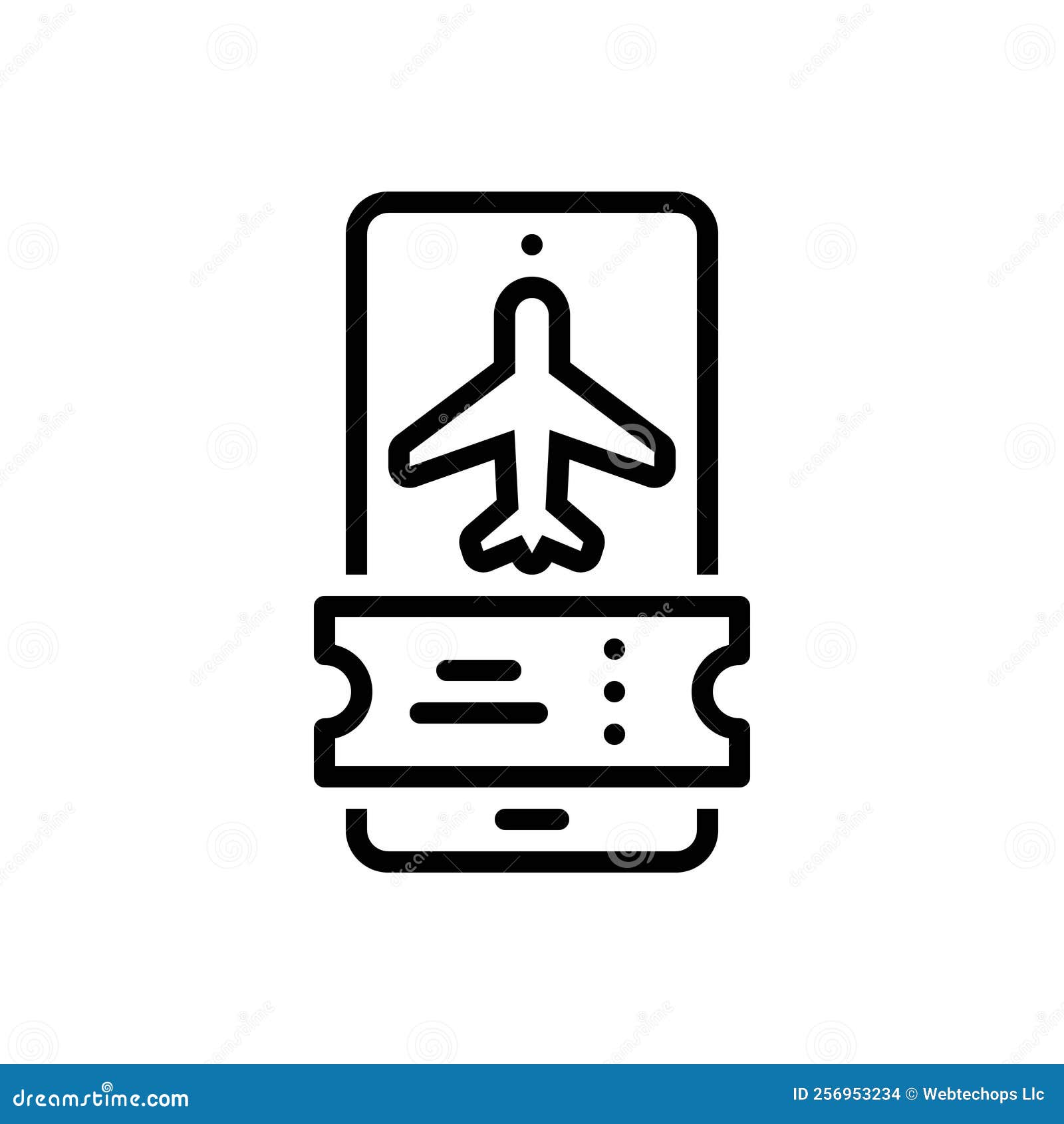 Black Line Icon for Fare, Ticket Price and Book Stock Vector ...