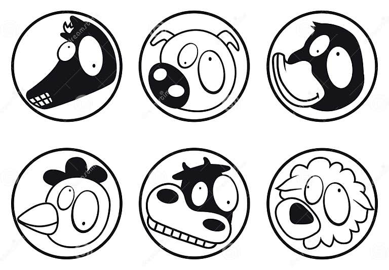 Icon - farm icon set BW stock vector. Illustration of nature - 2517147