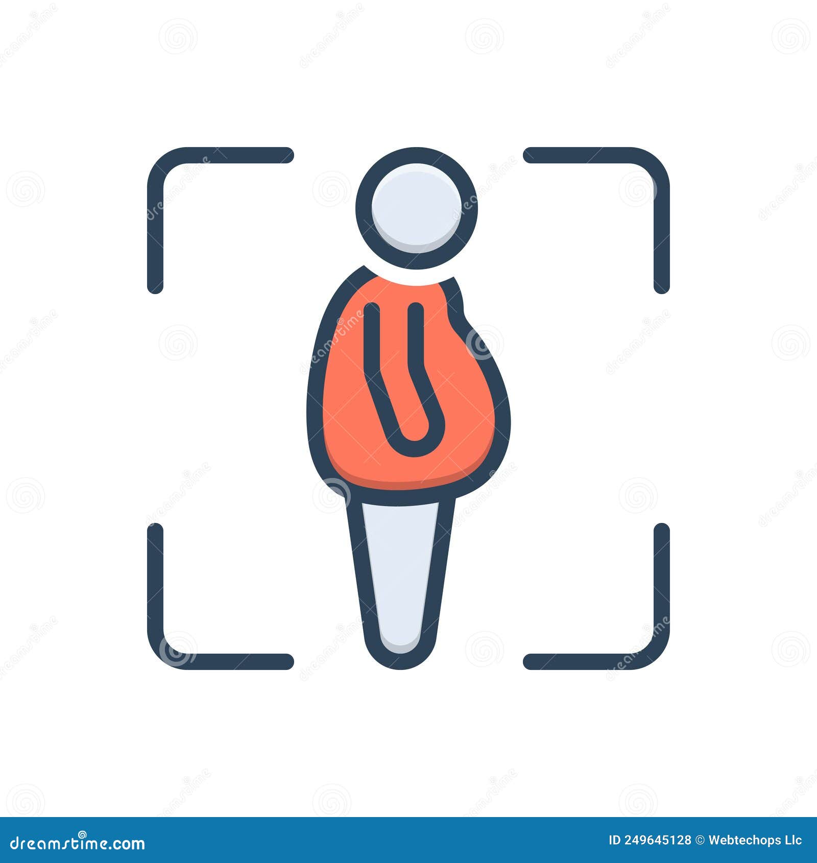 Color Illustration Icon for Fatty, Adipose and Obese Stock Vector ...