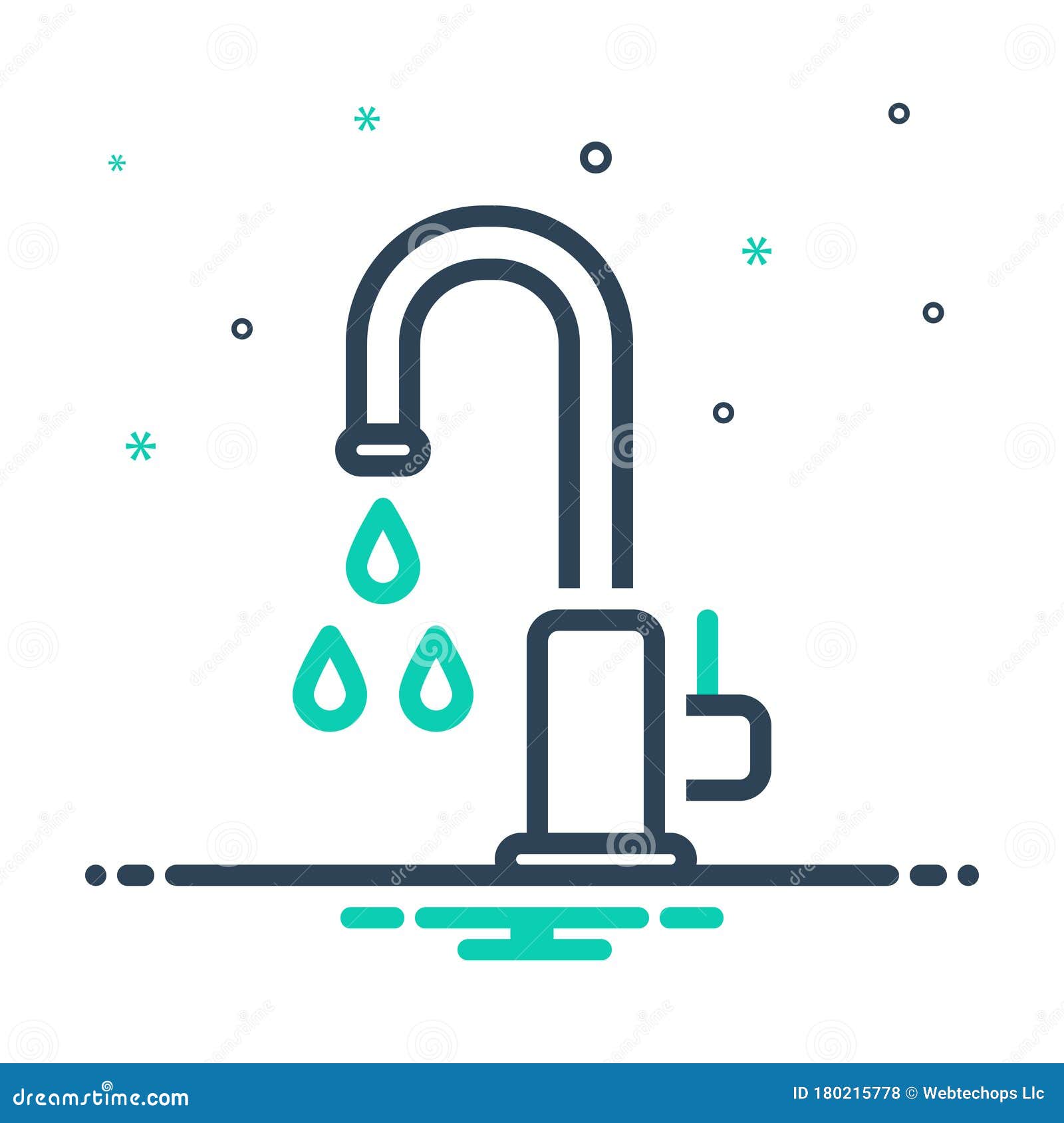 Mix Icon for Faucet, Spigot and Tumble Stock Vector - Illustration of ...