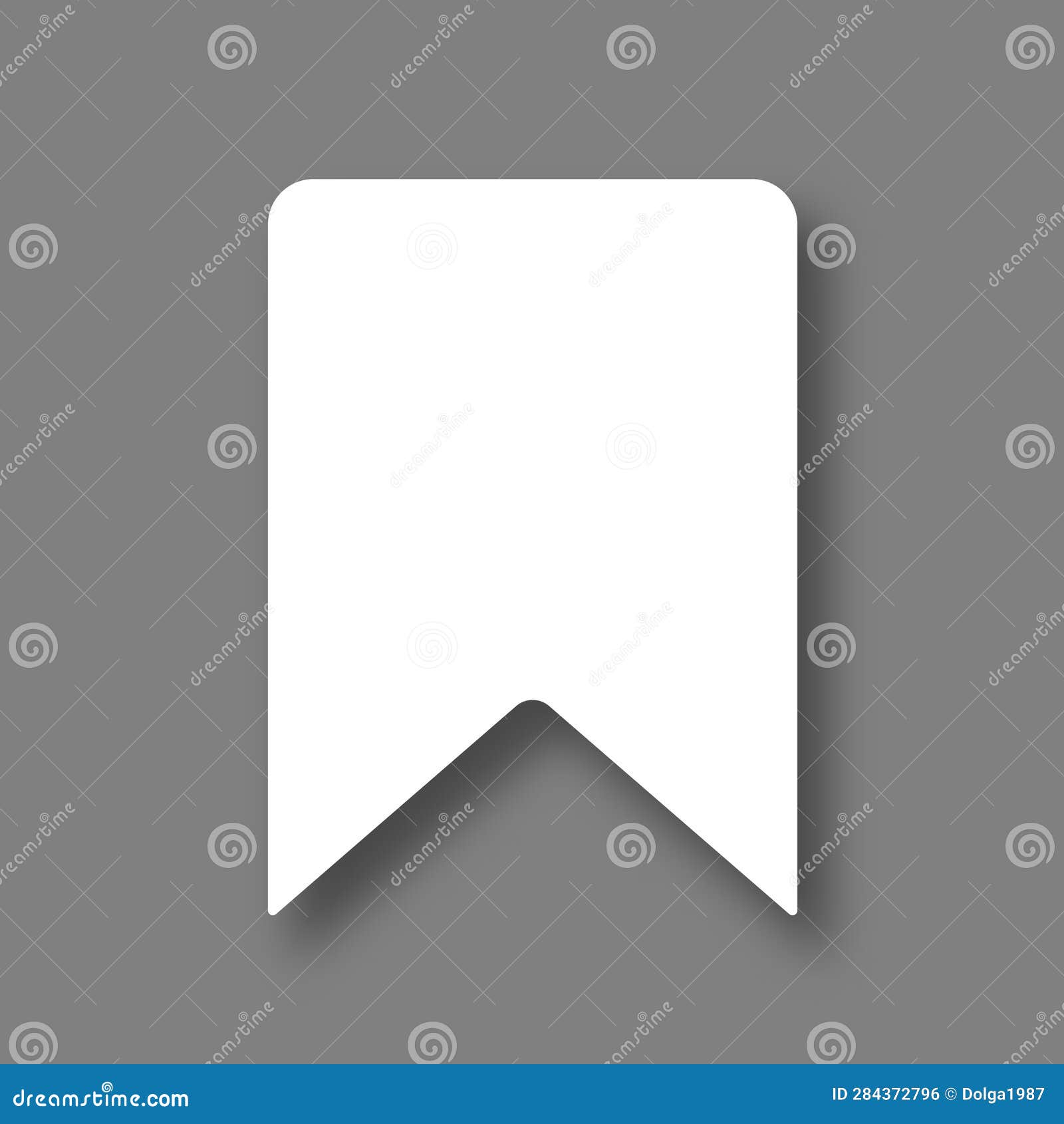 The Icon of the Favorite is White on a Gray Background. Bookmark in ...
