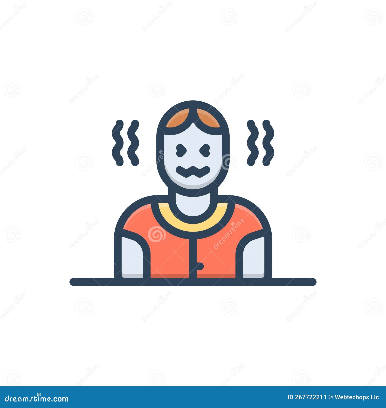 Color Illustration Icon for Fear, Phobia and Affraid Stock Vector ...