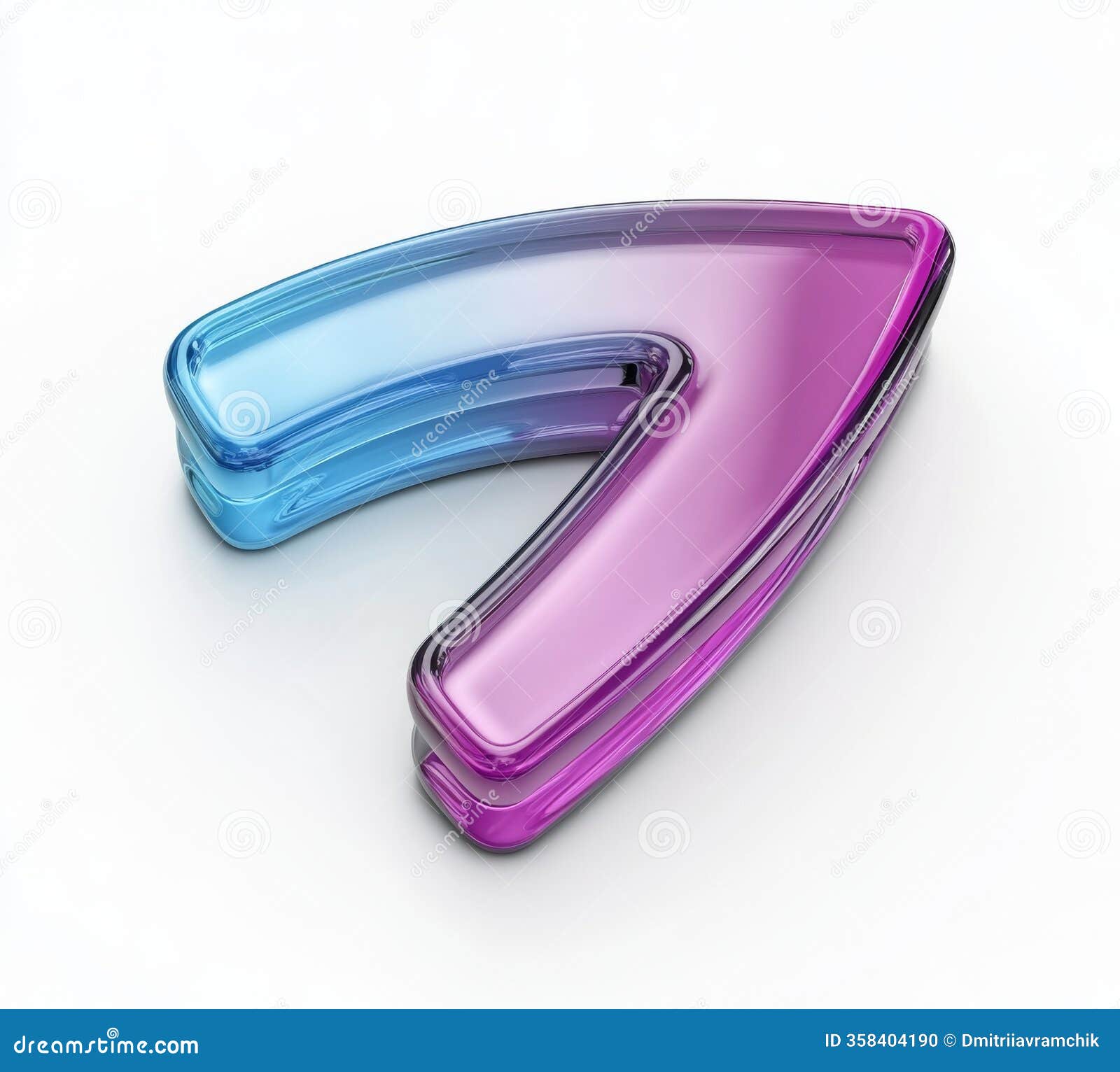 An Icon Featuring a 3D Glass Holographic Bar Chart with a Rainbow ...