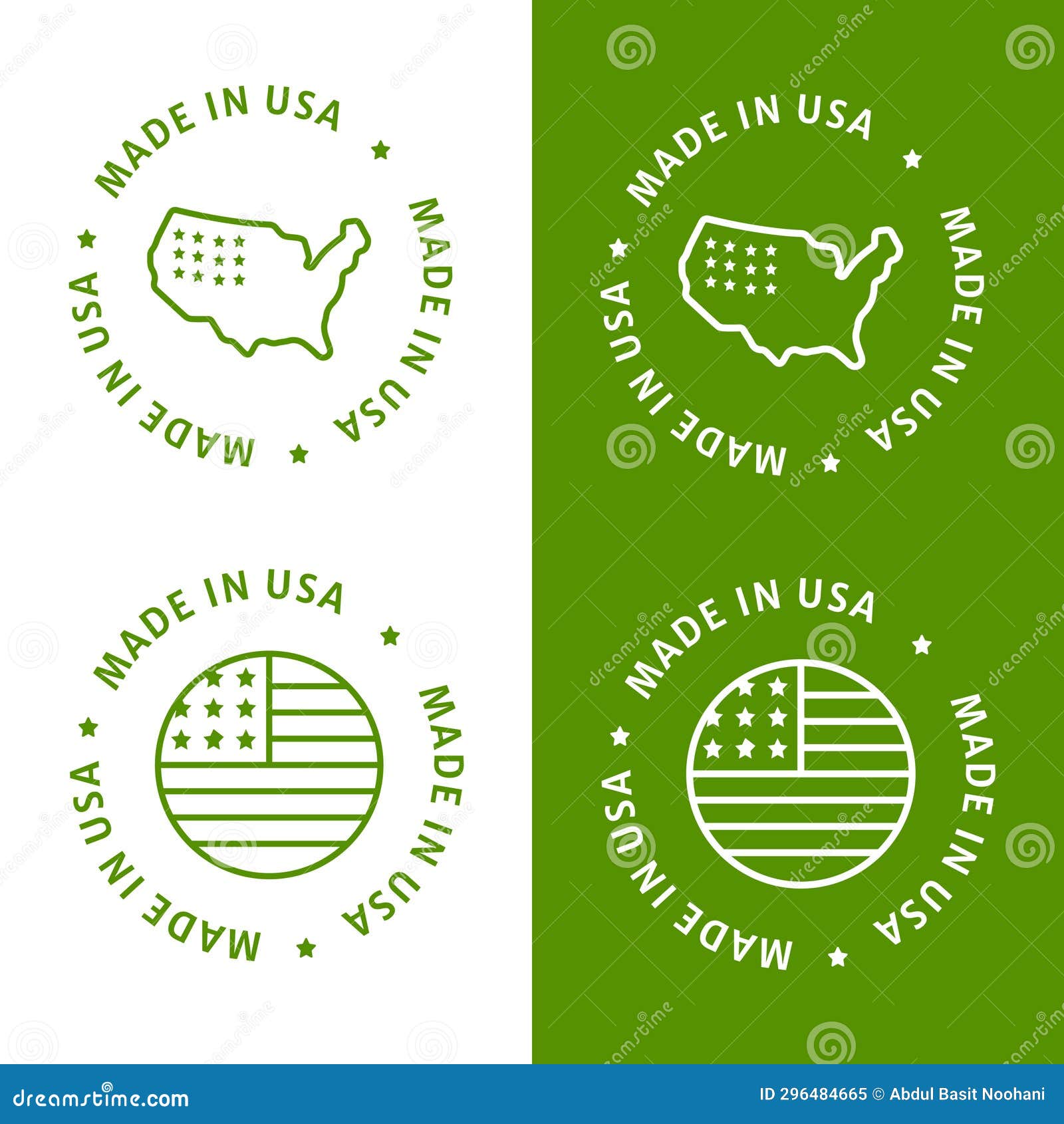 An Icon Featuring a Circular Made in USA Badge, Emphasizing American ...