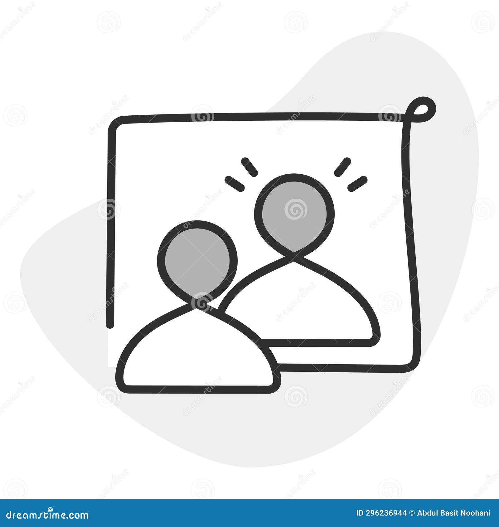 An Icon Featuring a Person S Reflection in a Mirror. Stock Vector ...