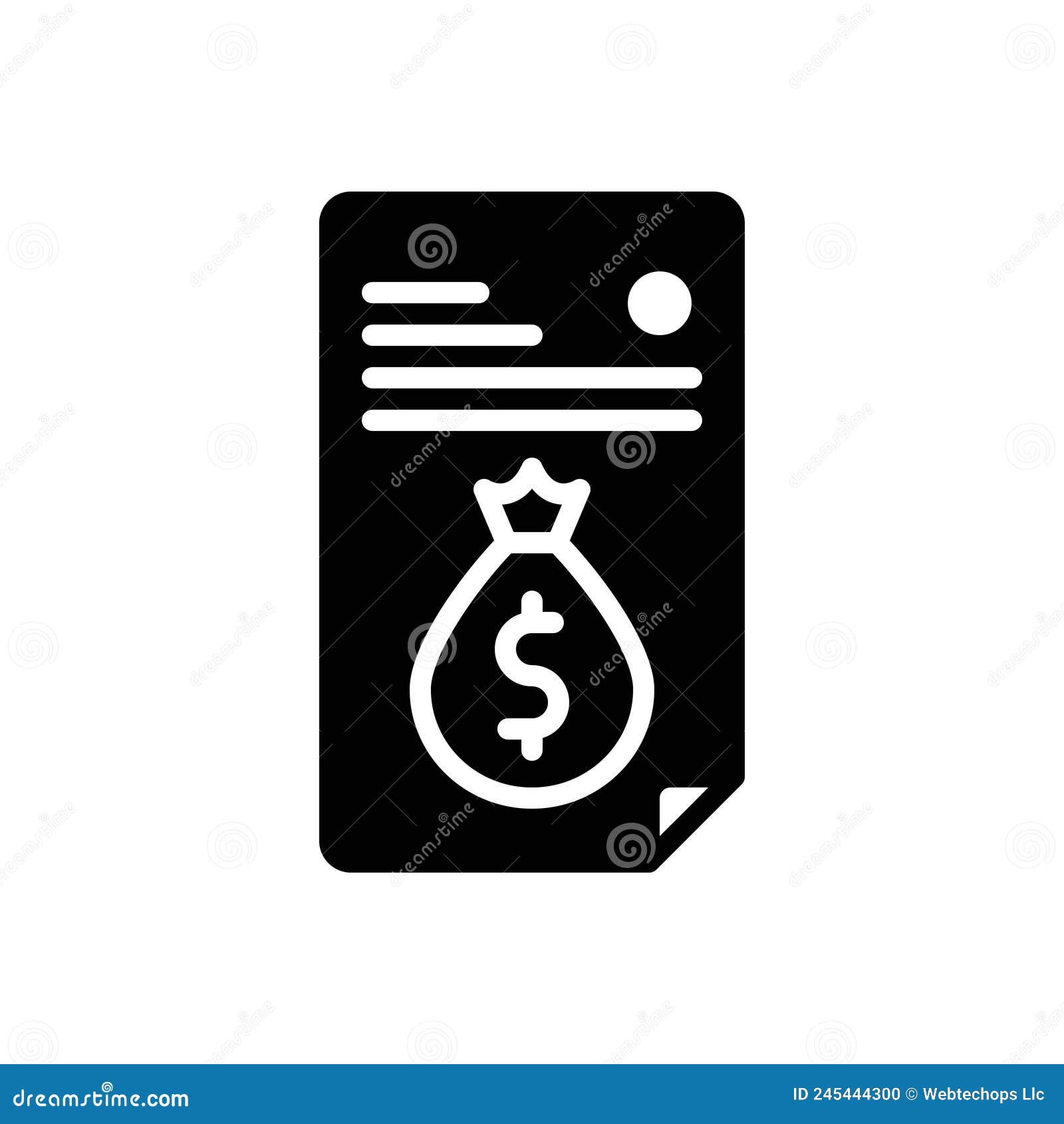 Black Solid Icon for Fee, Payment and Emolument Stock Vector ...