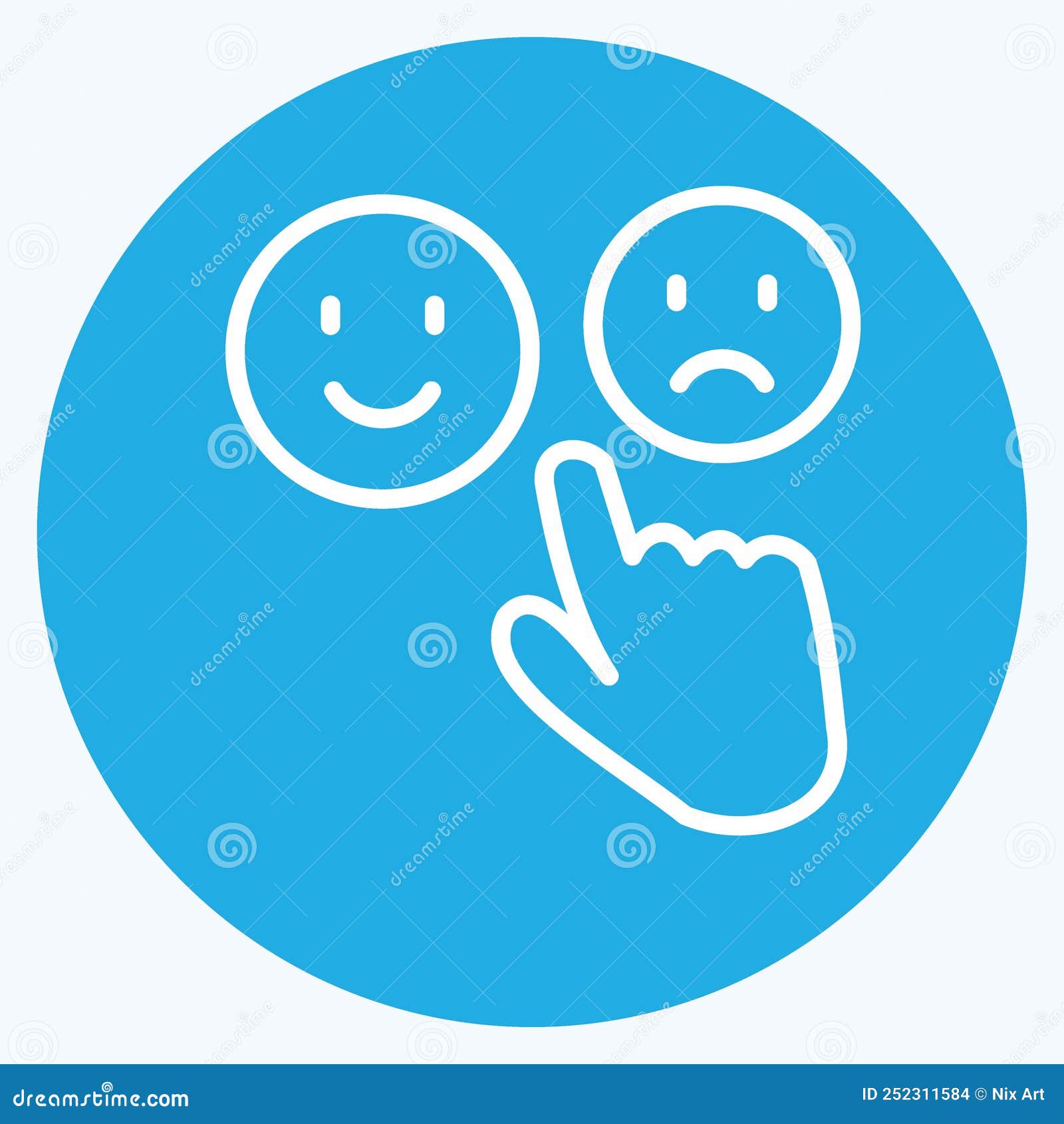 Icon Feedback 1. Suitable for Feedback Symbol. Blue Eyes Style. Simple ...