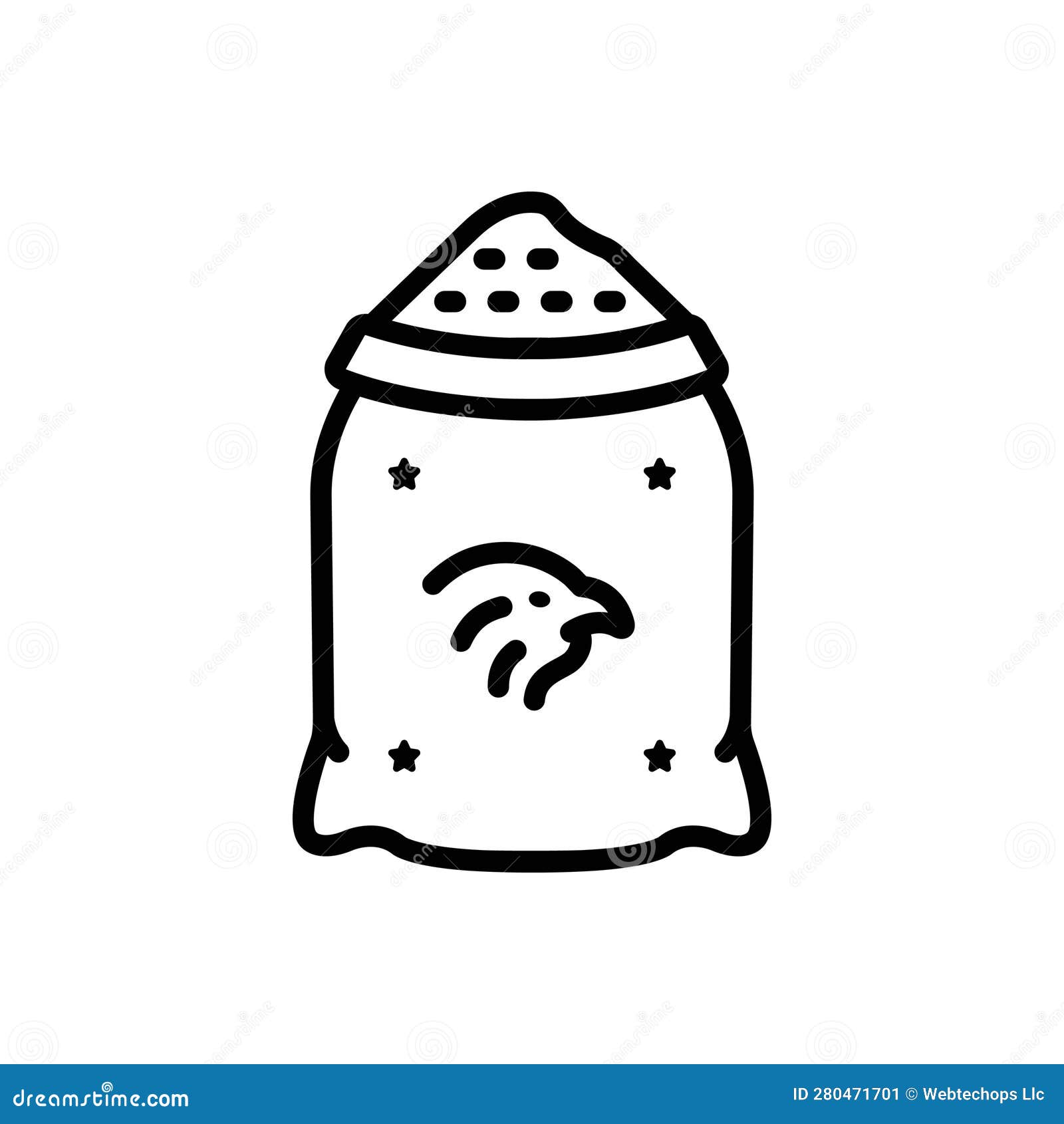 Black Line Icon for Feeds, Barely and Grain Stock Vector - Illustration ...