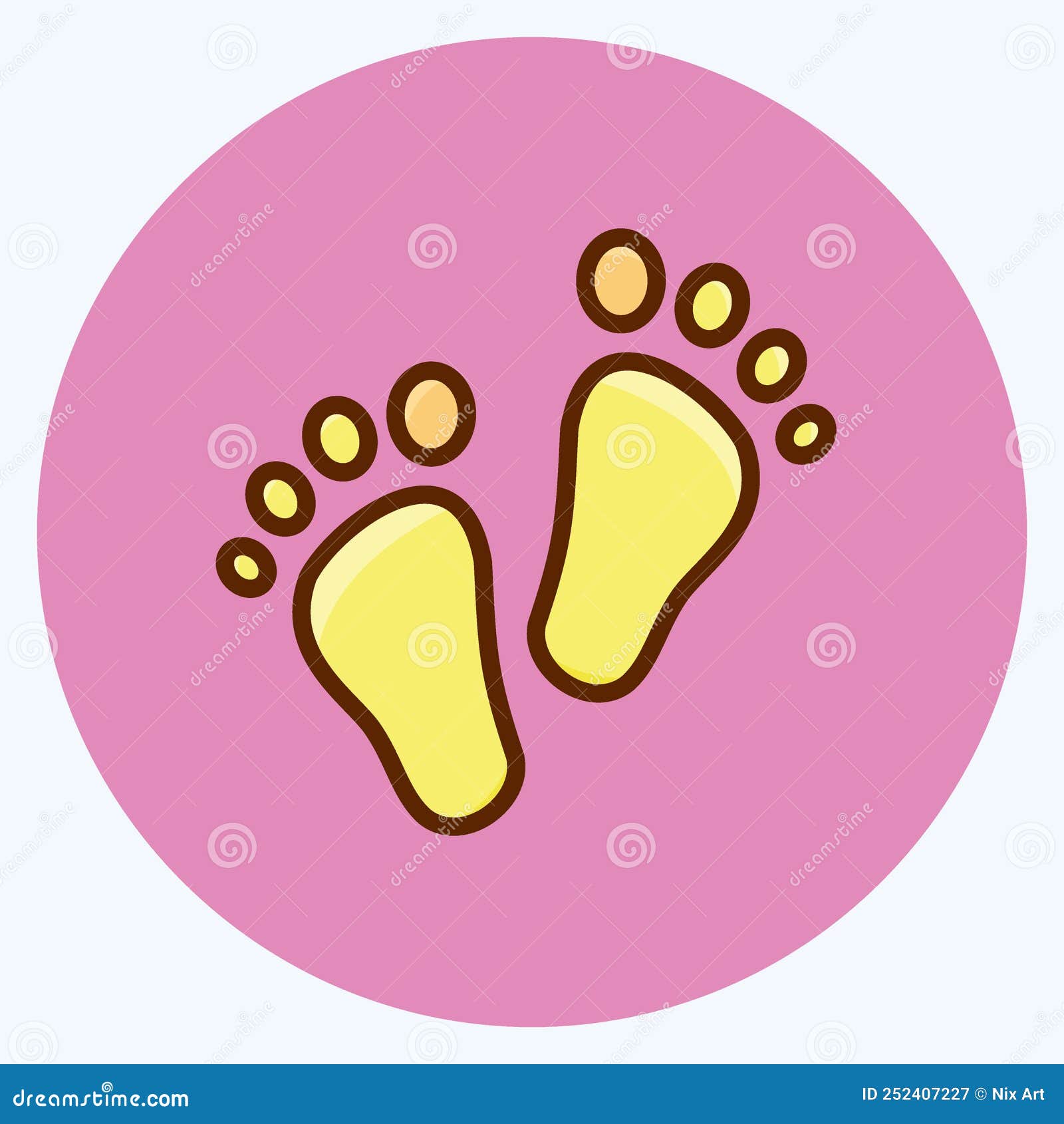 Icon Feet. Suitable for Kids Symbol. Flat Style. Simple Design Editable ...