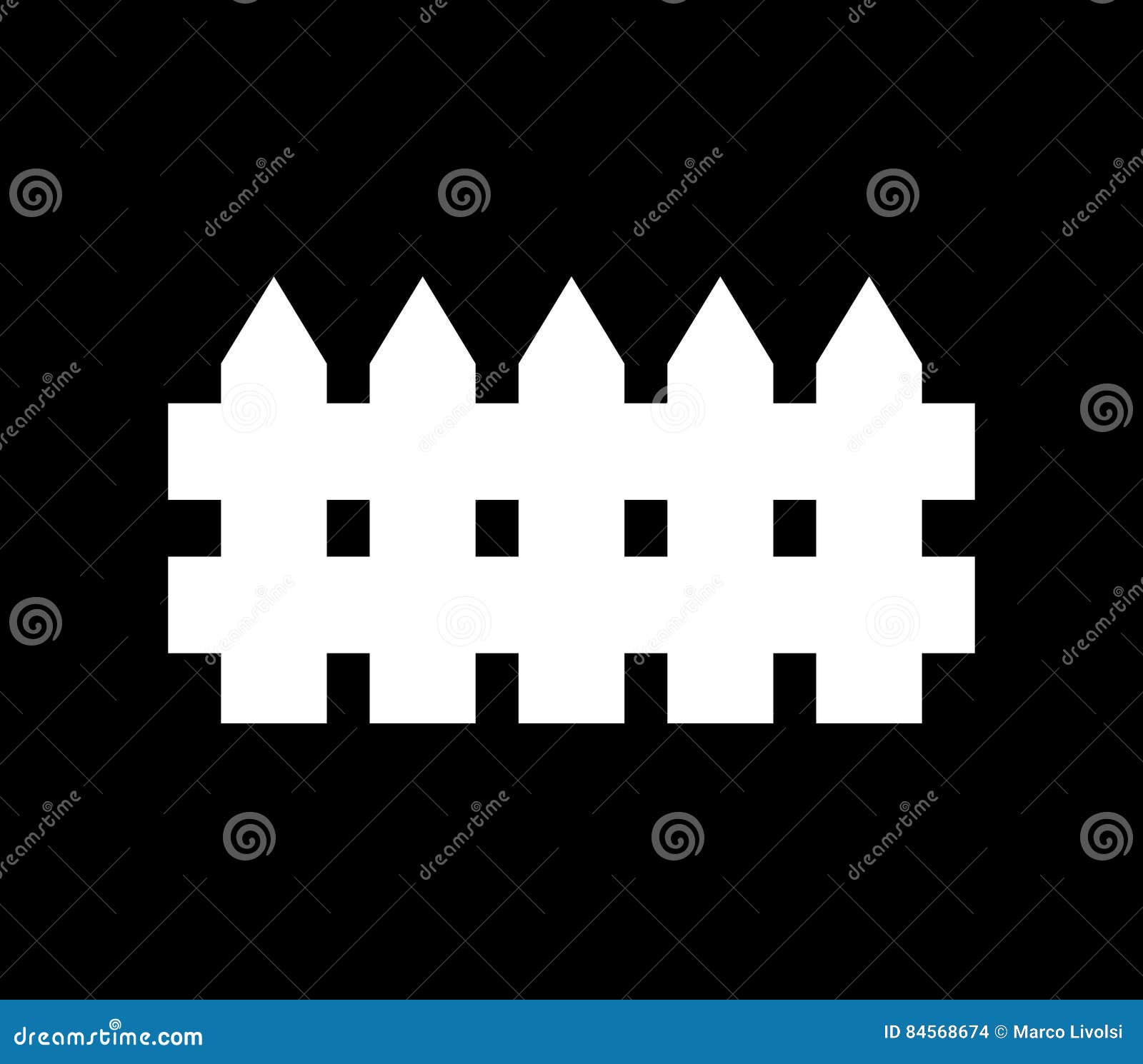 Icon fence illustrated stock illustration. Illustration of wood - 84568674