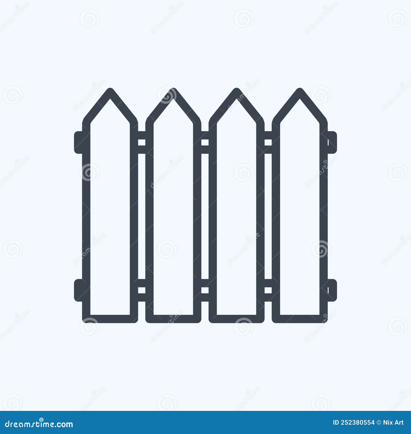Icon Fence. Suitable for Spring Symbol. Line Style. Simple Design ...