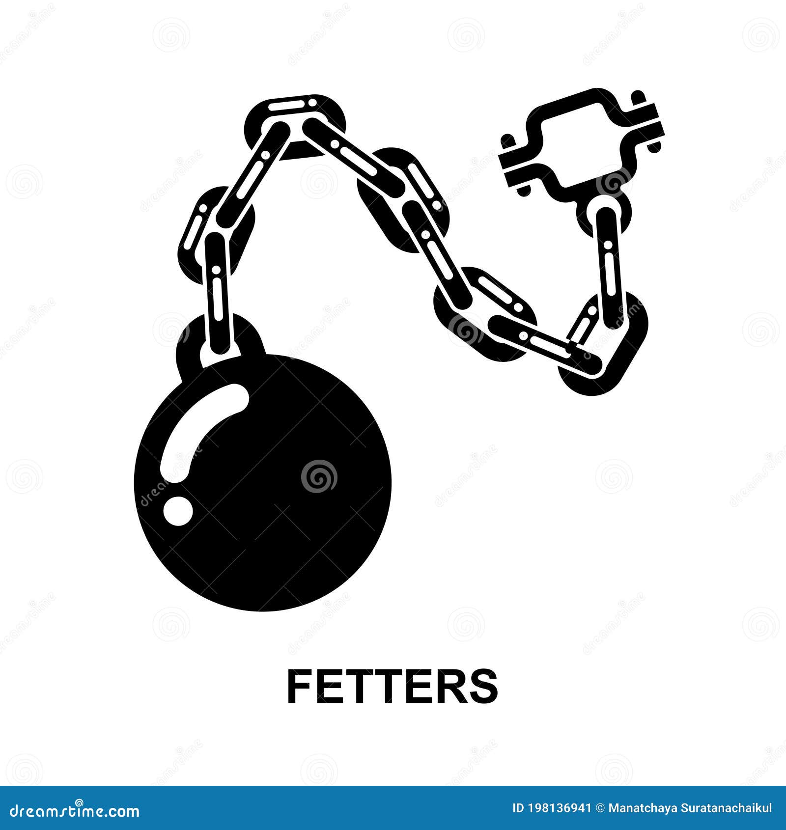 Fetters Icon On White Background. Simple Element Illustration From ...