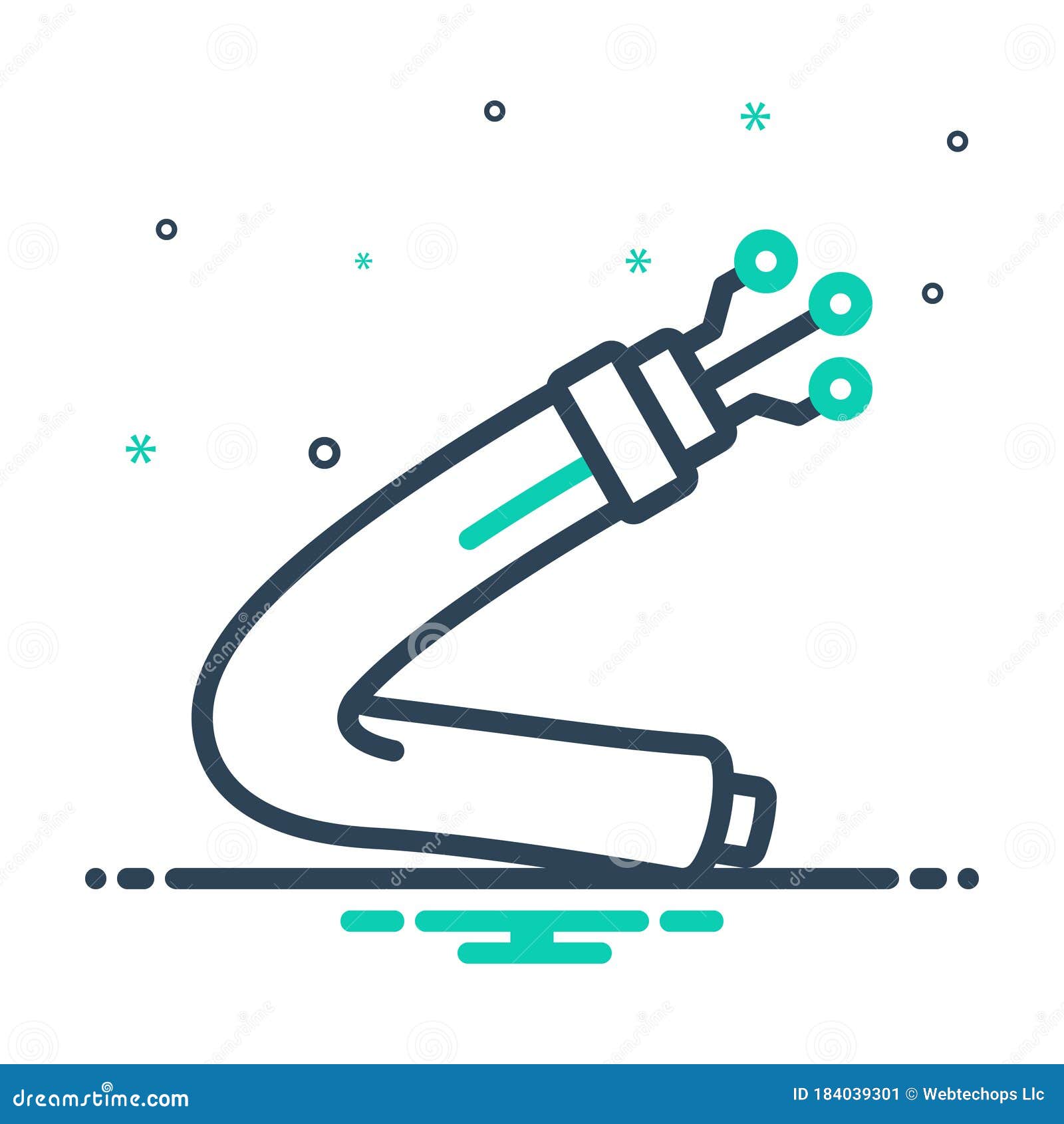 Mix Icon for Fiber, Cable and Network Stock Vector - Illustration of ...