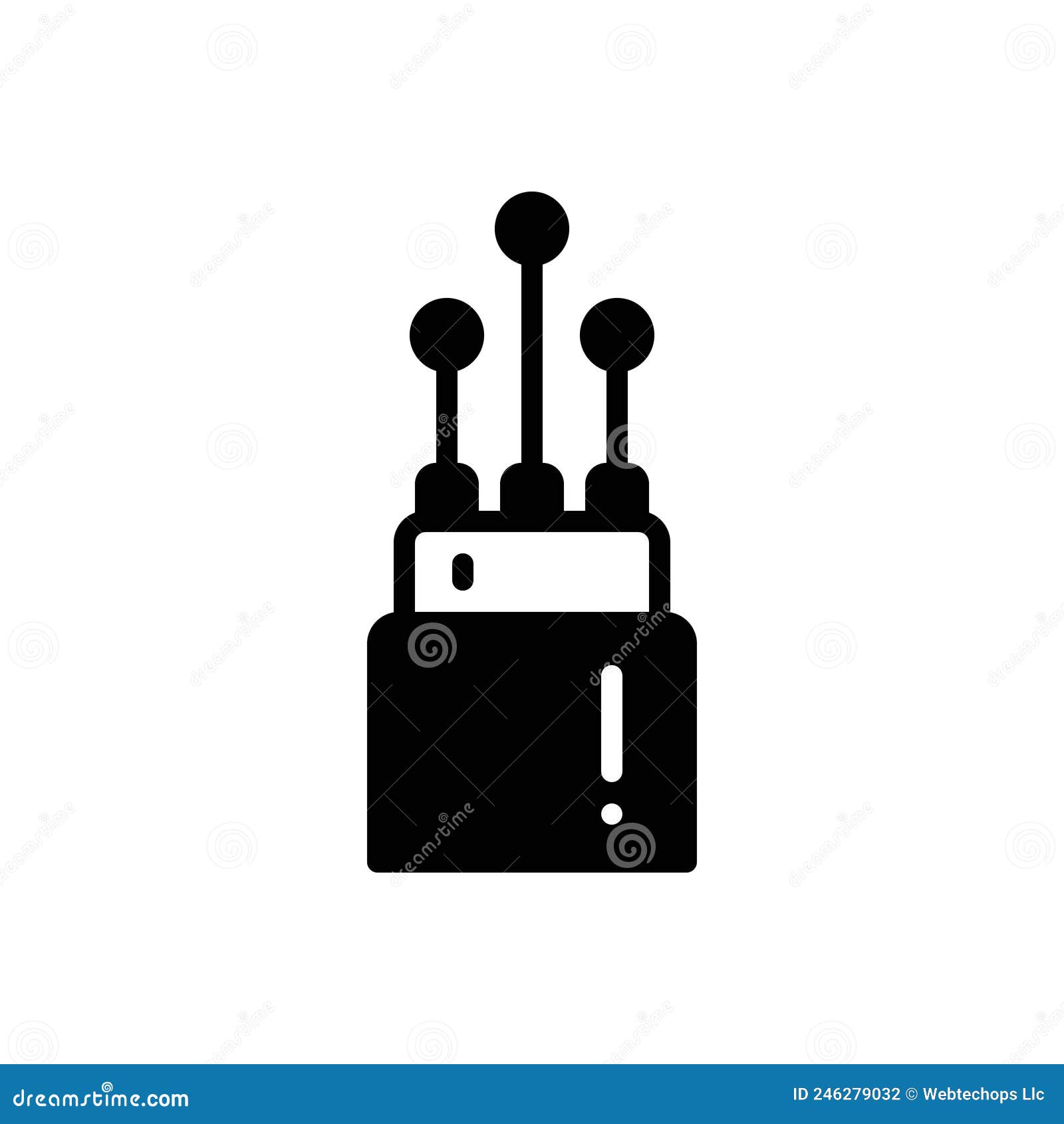 Black Solid Icon for Fibre, Cable and Electrical Stock Vector ...