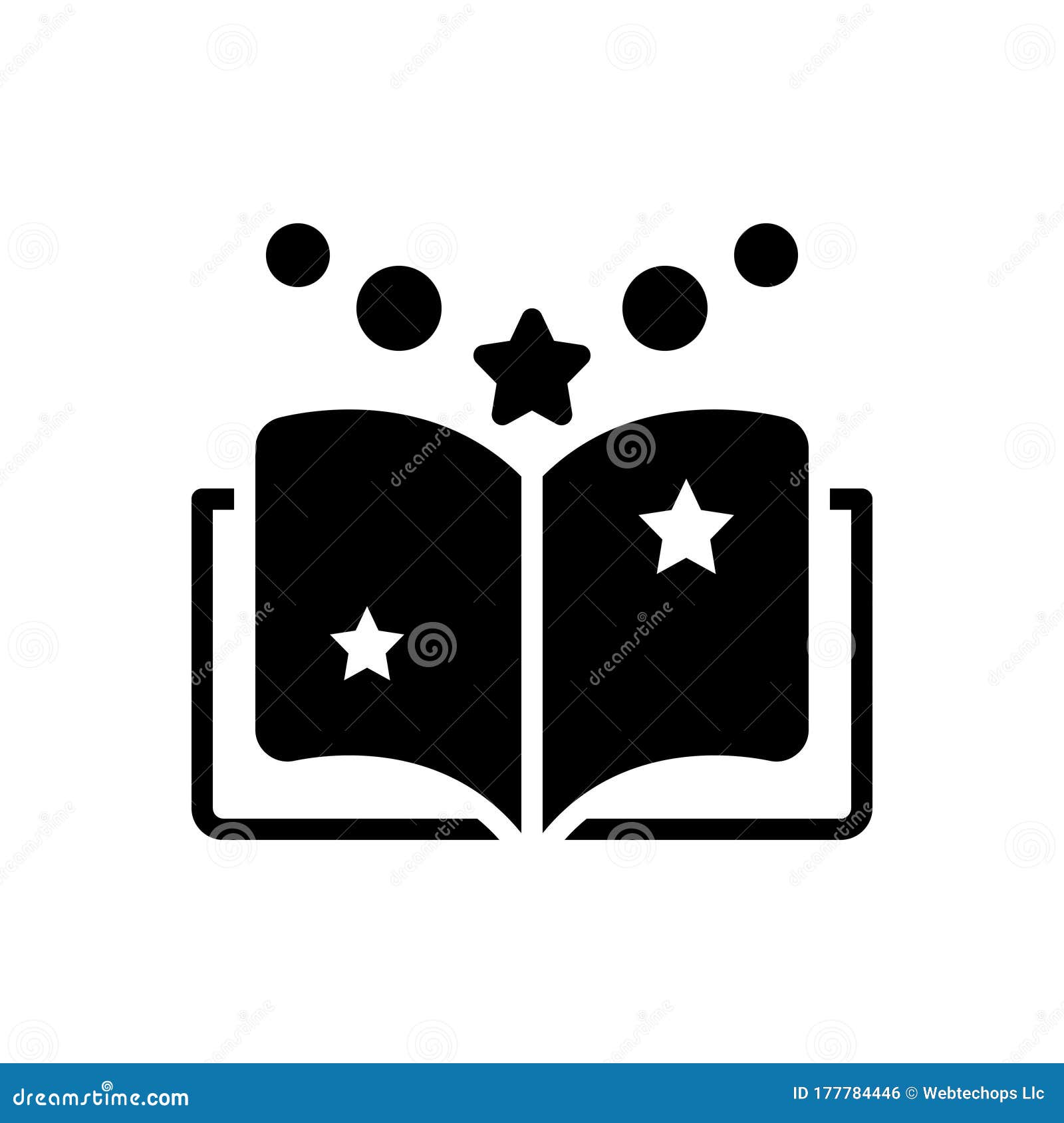Black Solid Icon for Fiction, Tale and Saga Stock Vector - Illustration ...