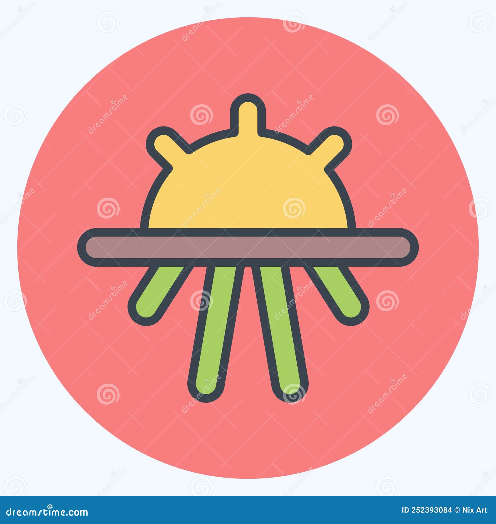 Icon Fields. Suitable for Garden Symbol. Color Mate Style. Simple ...