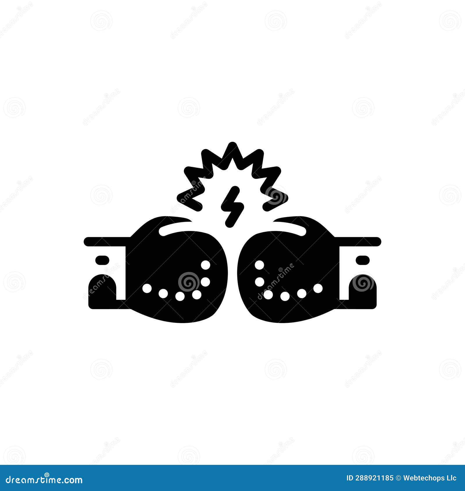 Black Solid Icon for Fighters, Boxing and Boxer Stock Vector ...