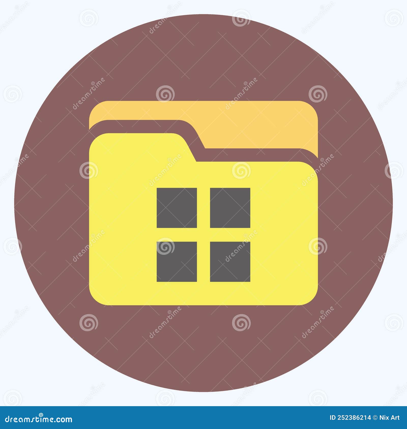 Icon File Manager. Suitable for Mobile Apps Symbol. Color Mate Style ...