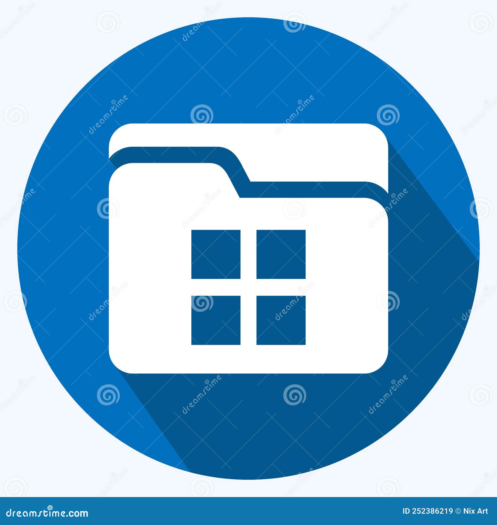 Icon File Manager. Suitable for Mobile Apps Symbol. Long Shadow Style ...
