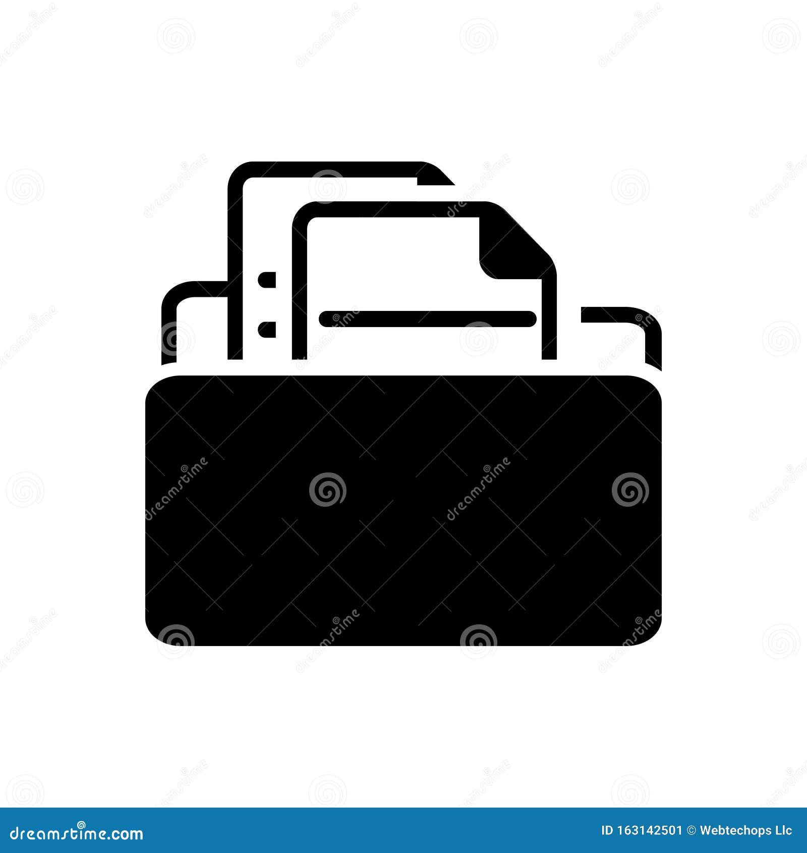 Black Solid Icon For Files, Dossier And Documents Royalty-Free Stock ...