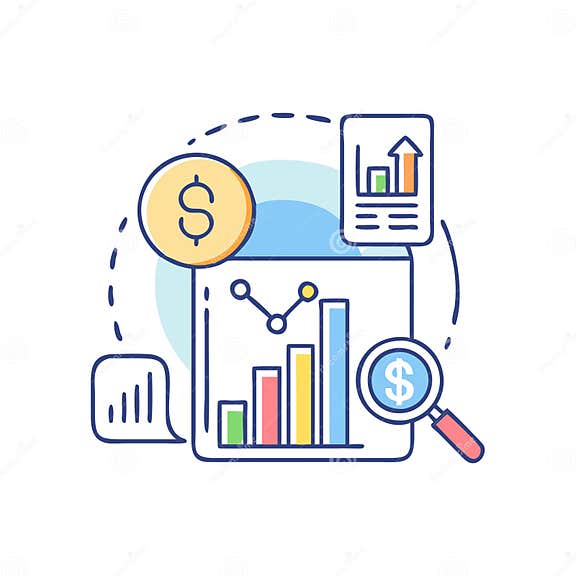 Icon for Financial Analysis Solutions Stock Vector - Illustration of ...