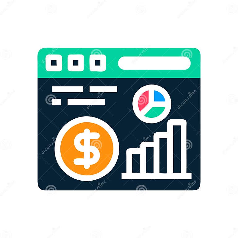 Icon for Financial Dashboard Tools Stock Vector - Illustration of ...
