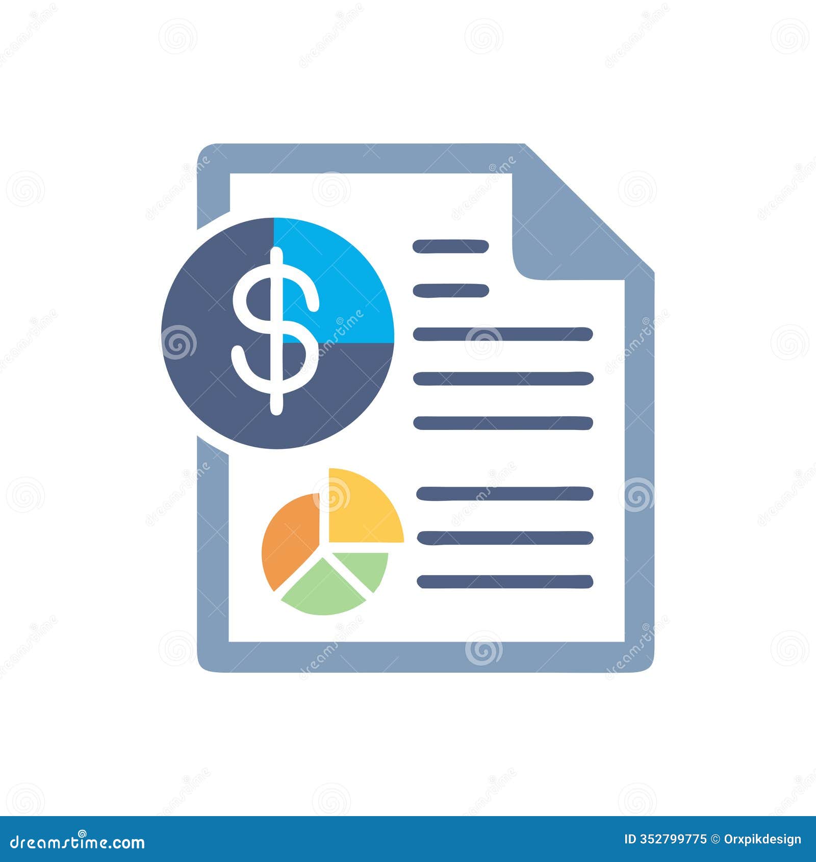 Icon for Financial Reporting Processes Stock Vector - Illustration of ...