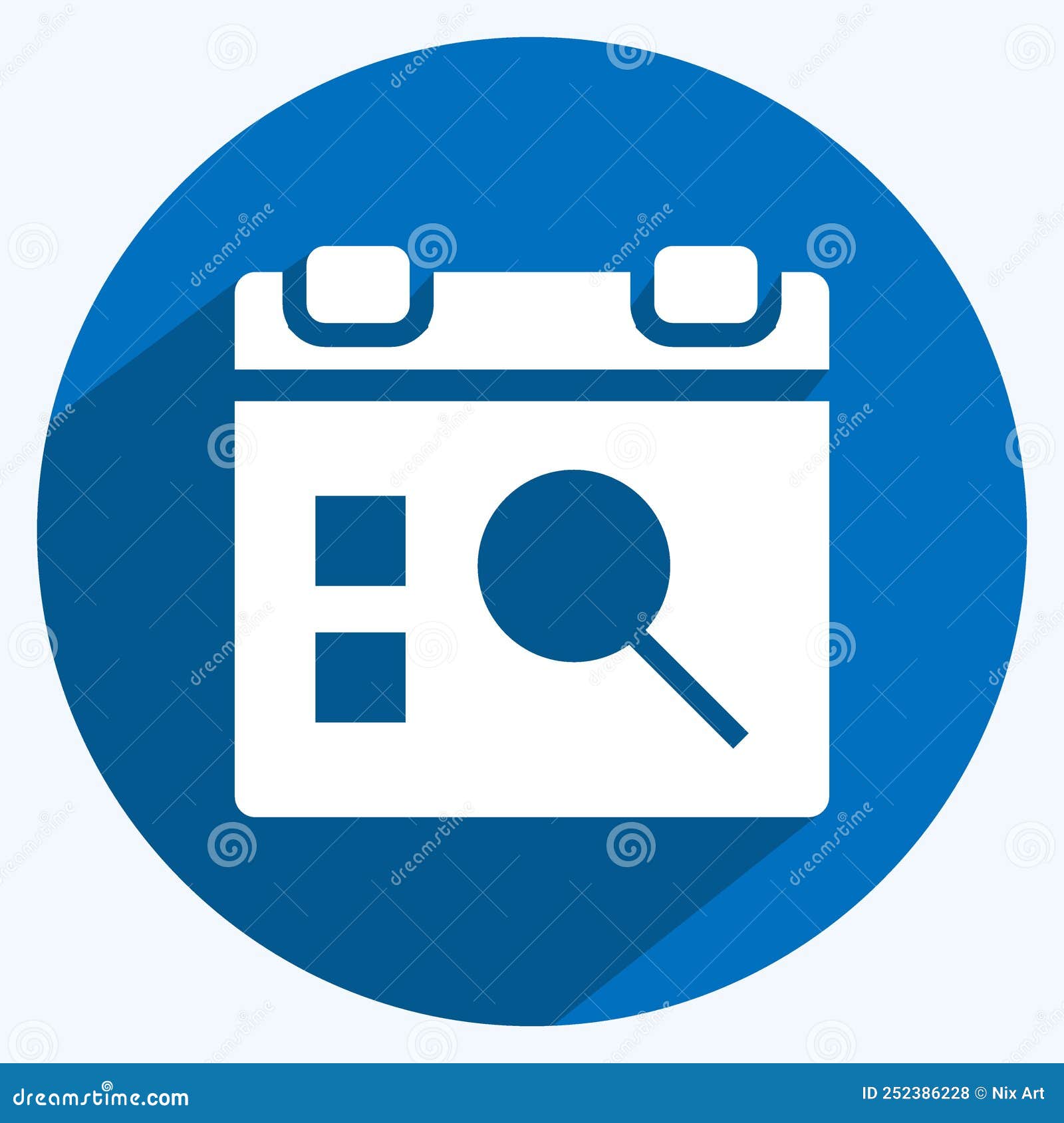 Icon Find Event. Suitable for User Interface Symbol. Long Shadow Style ...
