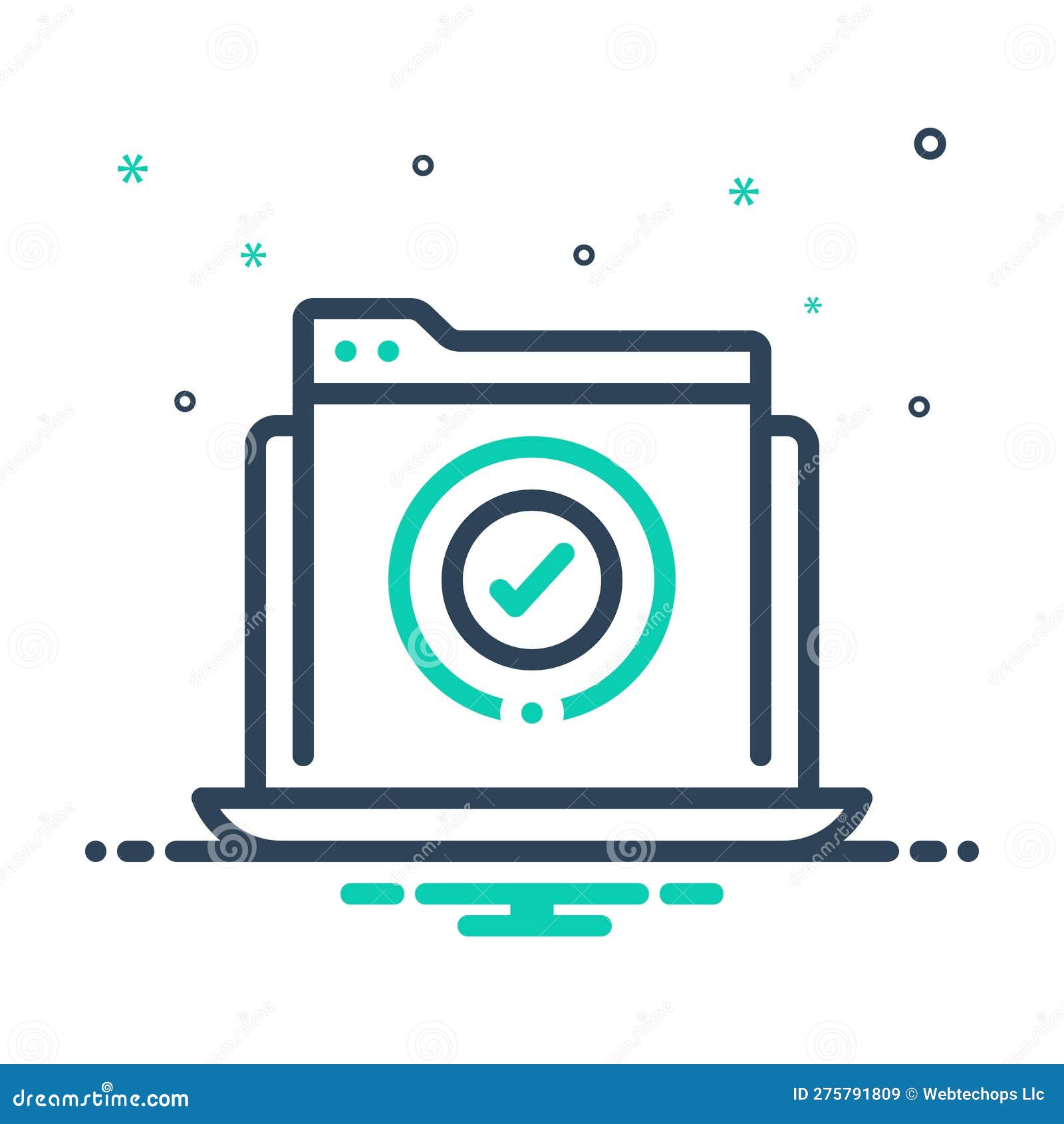 Mix Icon for Finished, Ended and Verify Stock Vector - Illustration of ...