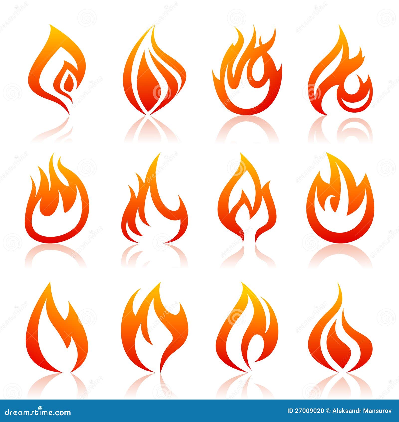 Icon fire stock vector. Illustration of fire, vector - 27009020