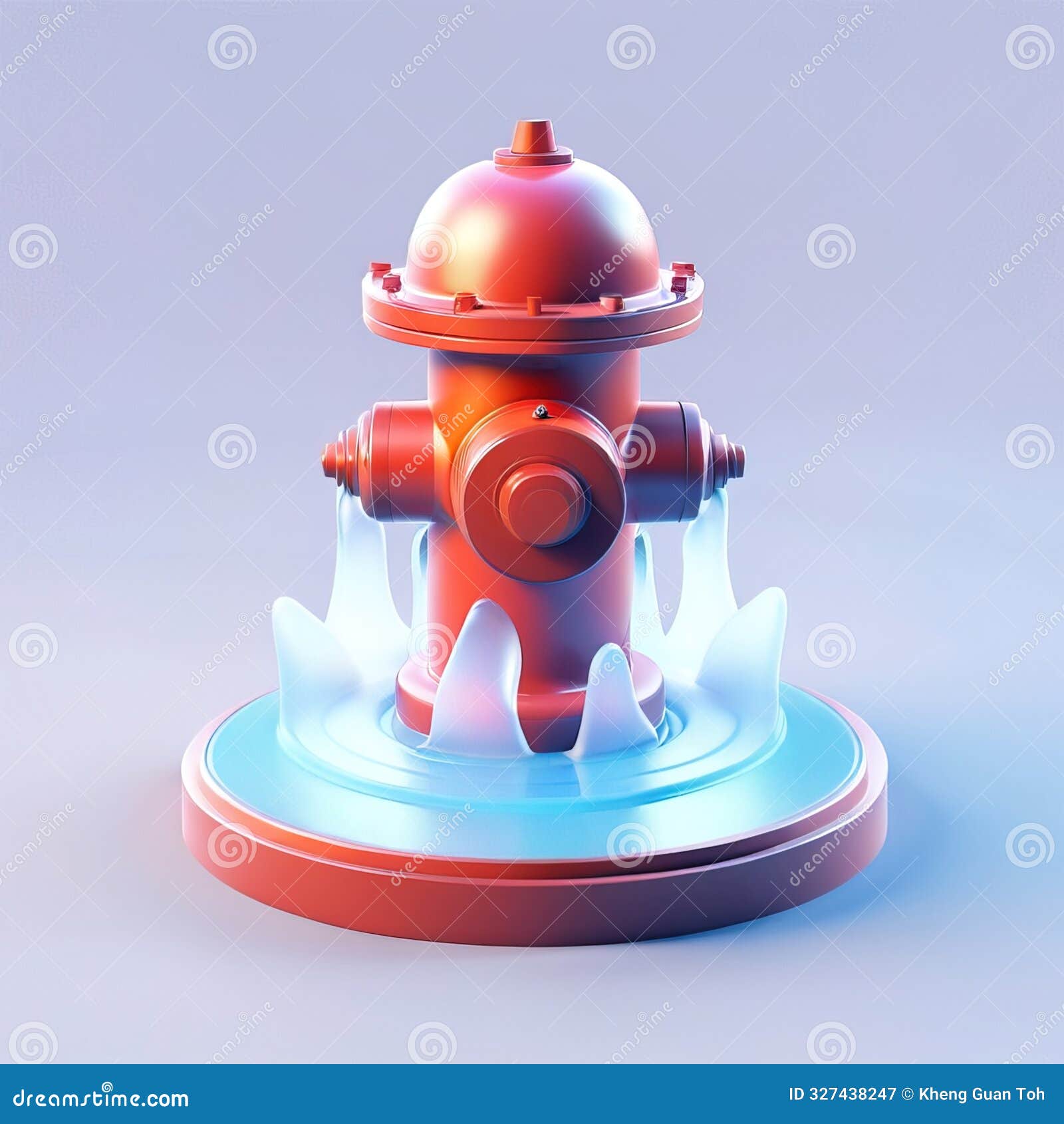 Icon of Fire Hydrant, Glossy Glass Style Stock Illustration ...