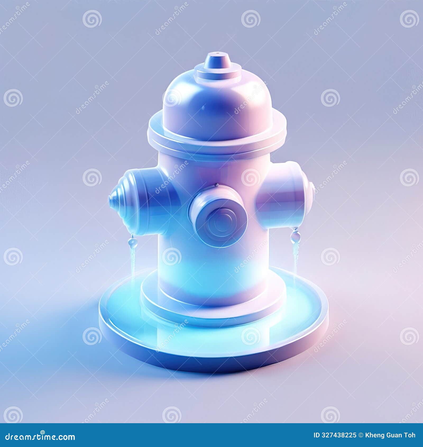 Icon of Fire Hydrant, Glossy Glass Style Stock Illustration ...
