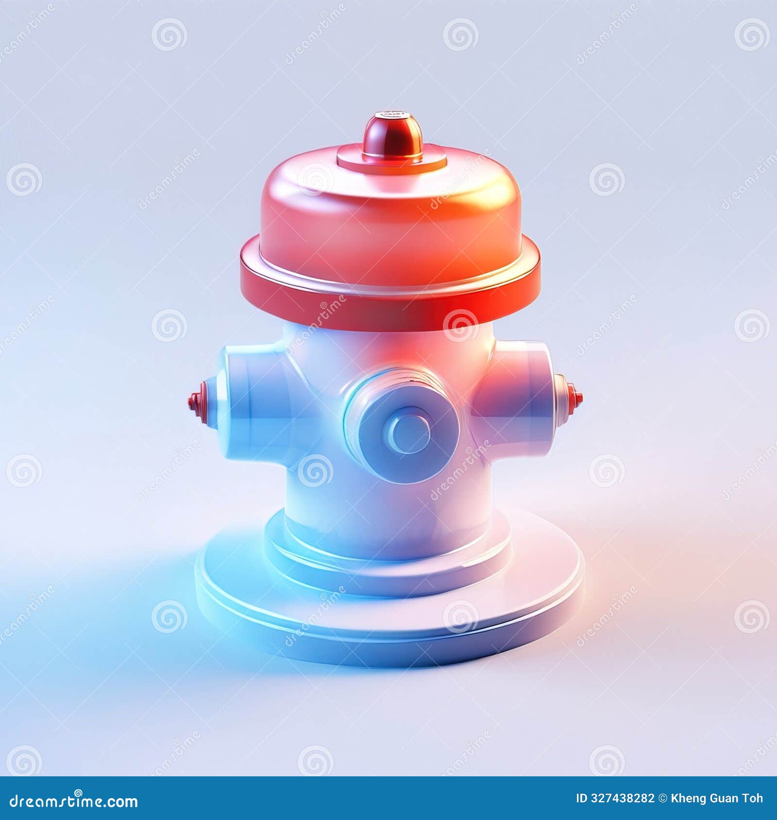 Icon of Fire Hydrant, Glossy Glass Style Stock Illustration ...
