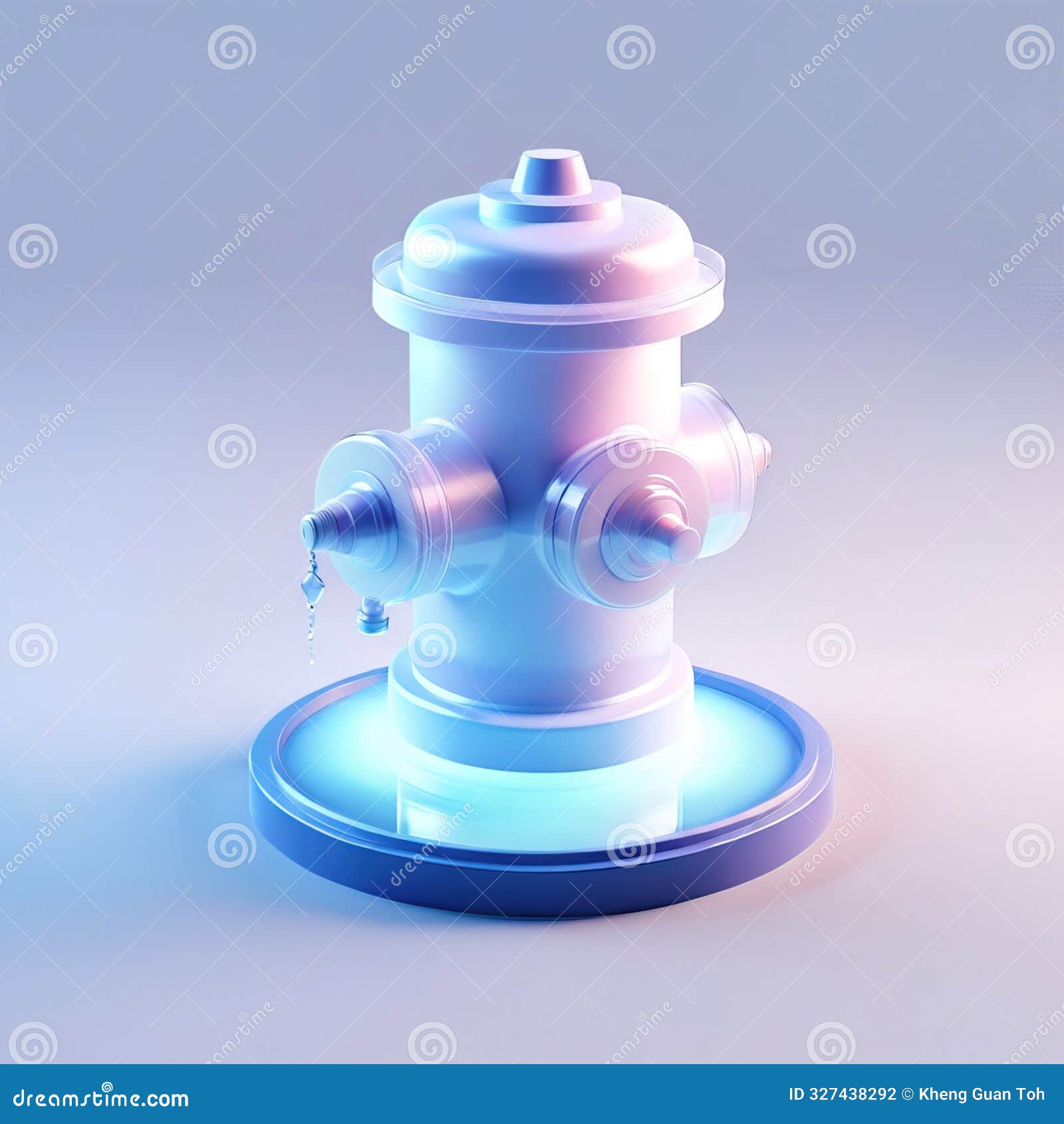 Icon of Fire Hydrant, Glossy Glass Style Stock Illustration ...