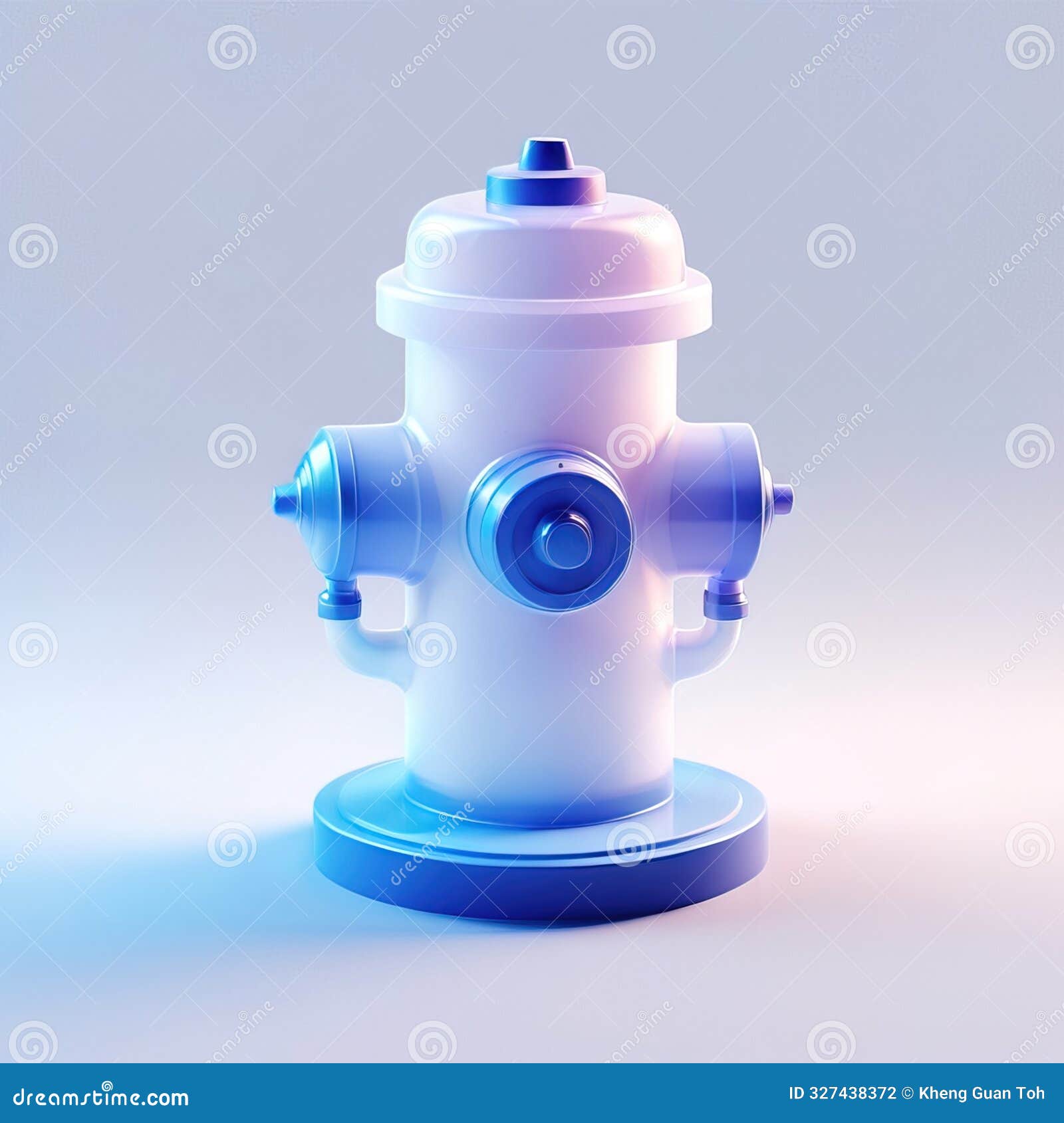 Icon of Fire Hydrant, Glossy Glass Style Stock Illustration ...