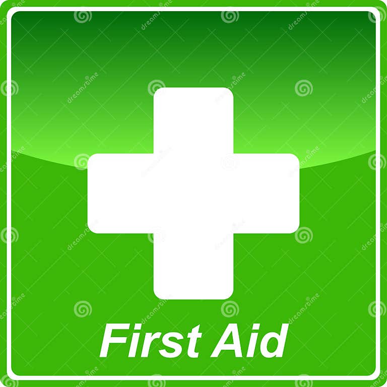 First Aid Green Icon - Vector Stock Vector - Illustration of text ...