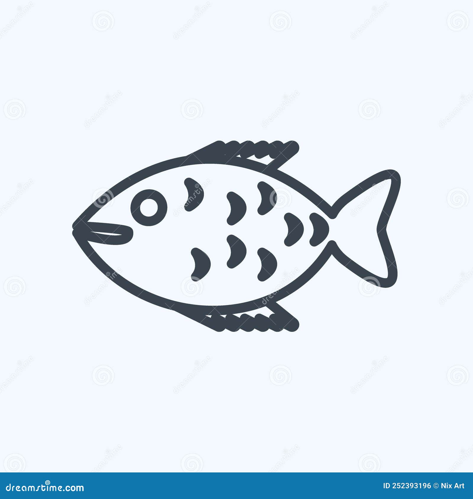 Icon Fish. Suitable for Sea Symbol. Line Style. Simple Design Editable ...