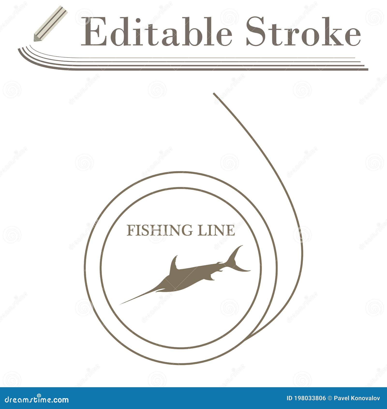 Icon of Fishing Line stock vector. Illustration of sign - 198033806