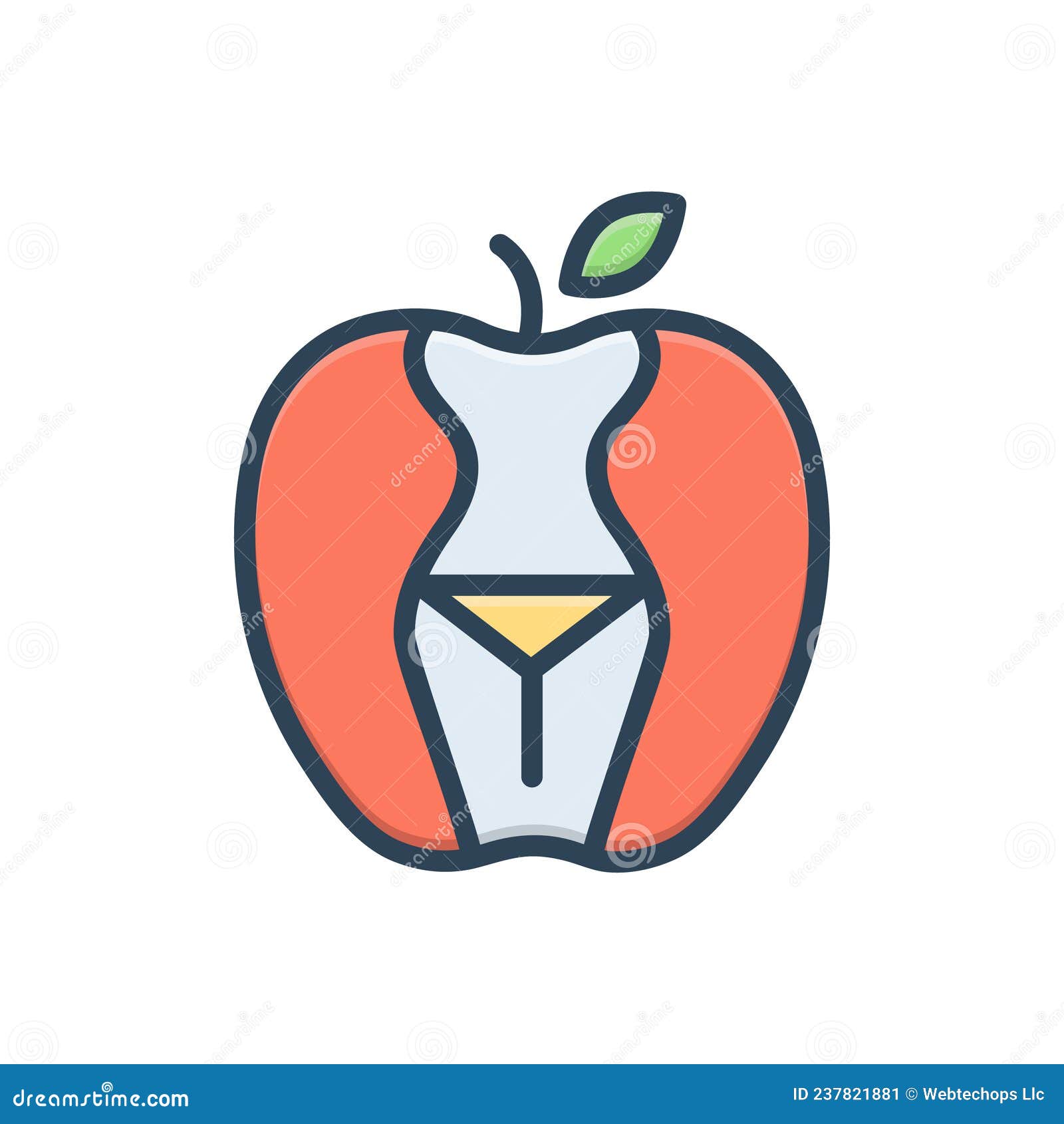 Color Illustration Icon for Fit, Health and Activity Stock Illustration ...