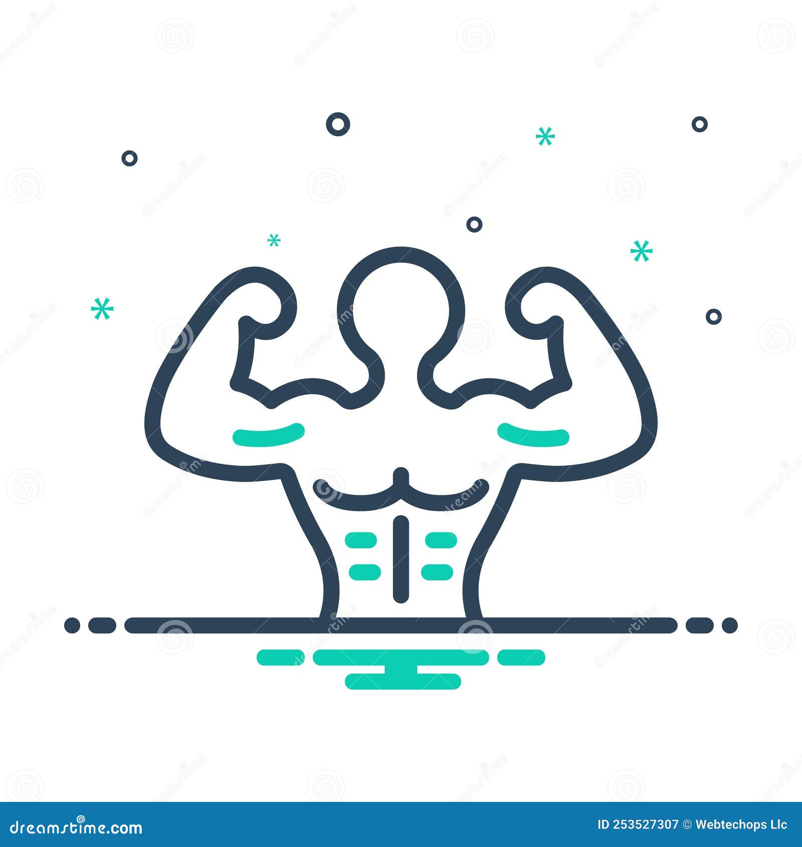 Mix Icon for Fit, Physical and Exercise Stock Vector - Illustration of ...