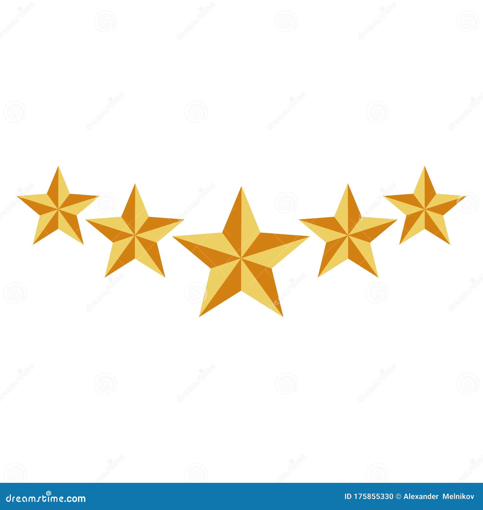 Icon of Five Golden Stars. Vector Illustration Eps 10 Stock ...